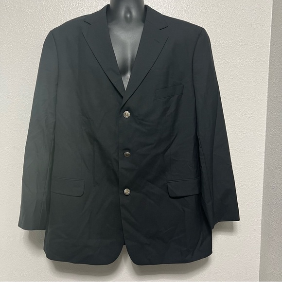 Alan Flusser | Suits & Blazers | Alan Flusser Mens 46l Black Wool ...